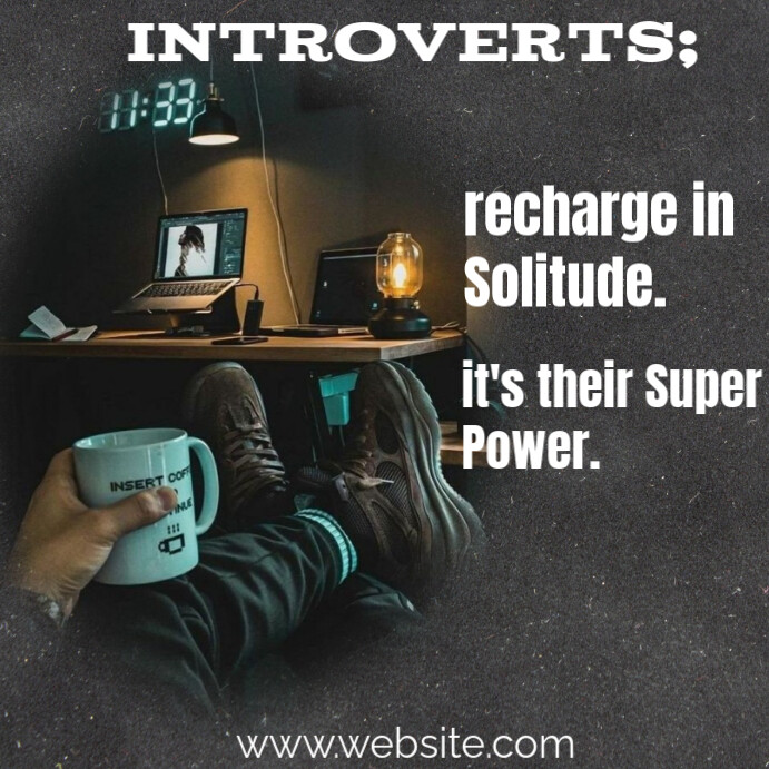 Brown Professional Introverts Flyer Template Free Editable Instagram ...