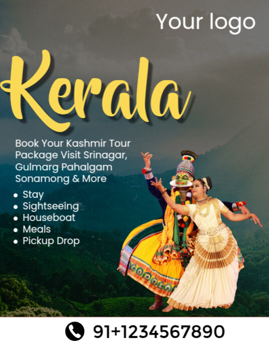 Brown Professional Kerala Flyer (us Letter) Template | PosterMyWall