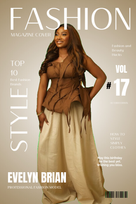 Brown Professional Magazine Cover Design Poster Template | PosterMyWall