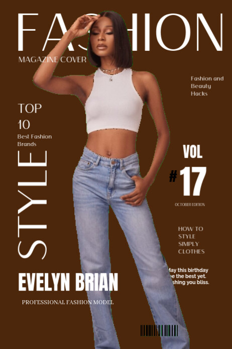 Brown Professional Magazine Cover Design Poster Templat | PosterMyWall