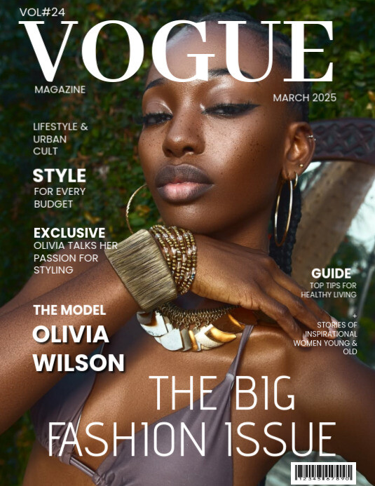 Modèle Brown Professional Magazine Cover Model Flyer (us Letter ...