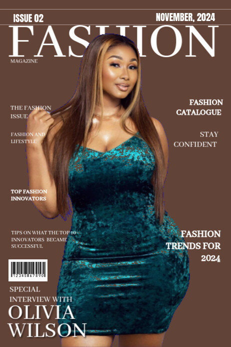 Brown Professional Magazine Cover Model Poster Template | PosterMyWall