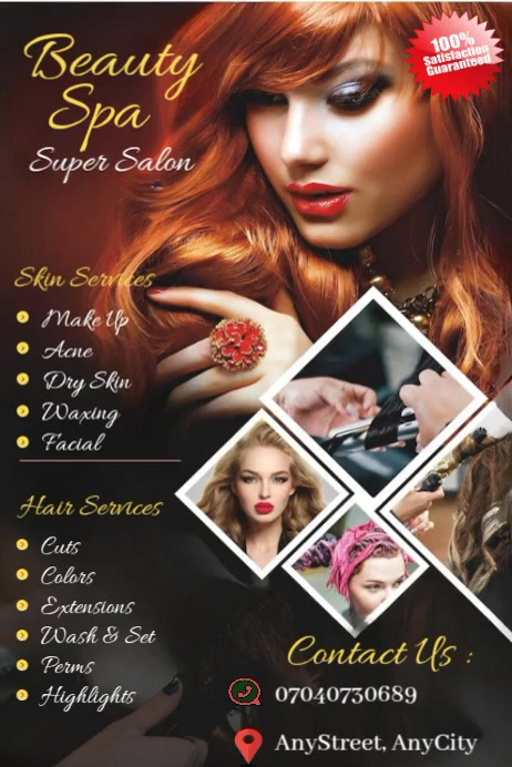 Brown Professional Make Up Poster Template | PosterMyWall