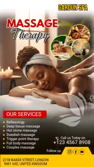 Brown Professional Massage Therapy Instagram Reel Video Template ...