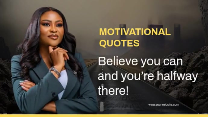 Brown Professional Motivational And Inspirational Quotes Poster Youtube ...