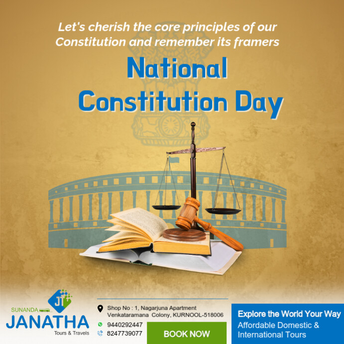 Brown Professional National Constitution Day Instagram Post Template ...