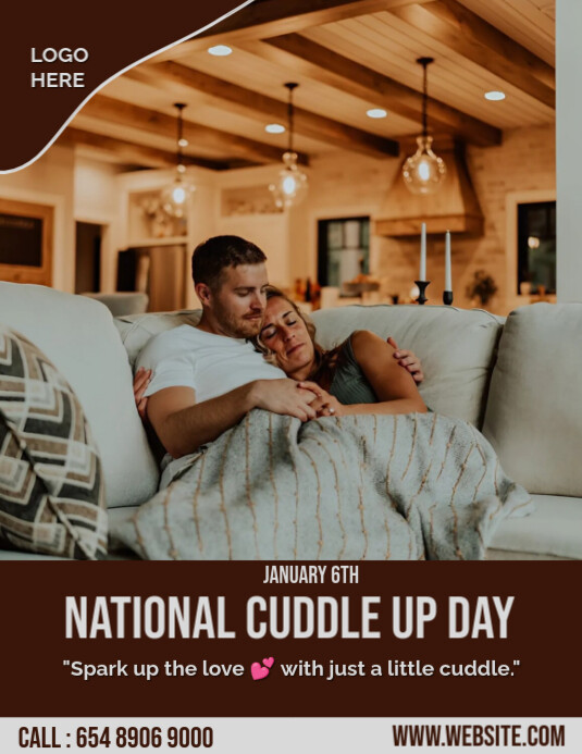 Copy of Brown Professional National Cuddle Up Day Flyer (us Letter) | PosterMyWall