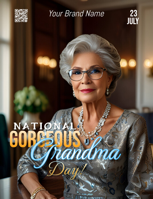 Copy of Brown Professional National Gorgeous Grandma | PosterMyWall