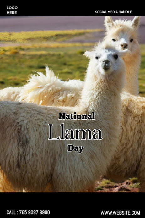 Copy of Brown Professional National Llama Day Poster | PosterMyWall