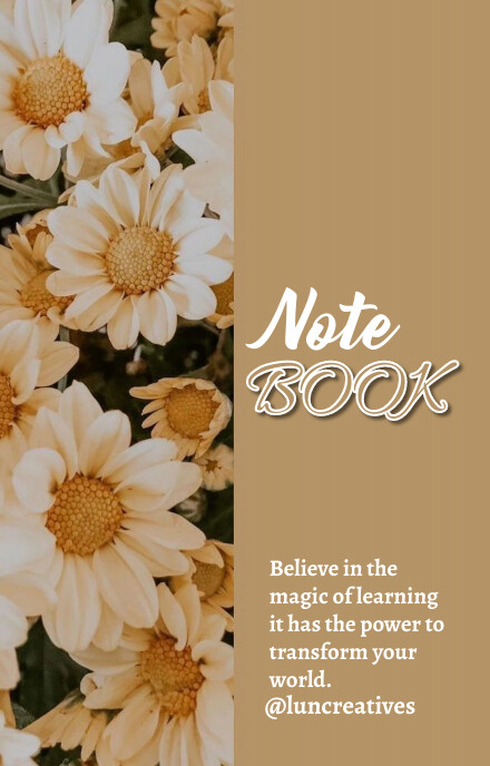 Copy of Brown Professional Note Book We Wattpad Cover | PosterMyWall