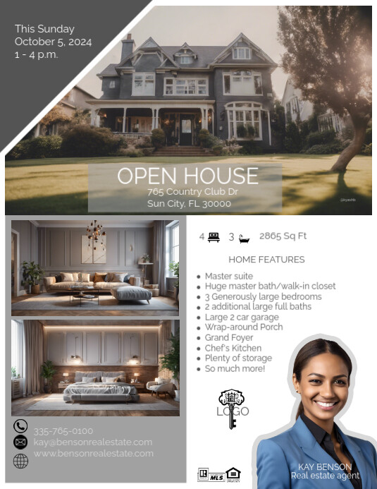 Copy of Brown Professional Open House Flyer (us Lette | PosterMyWall