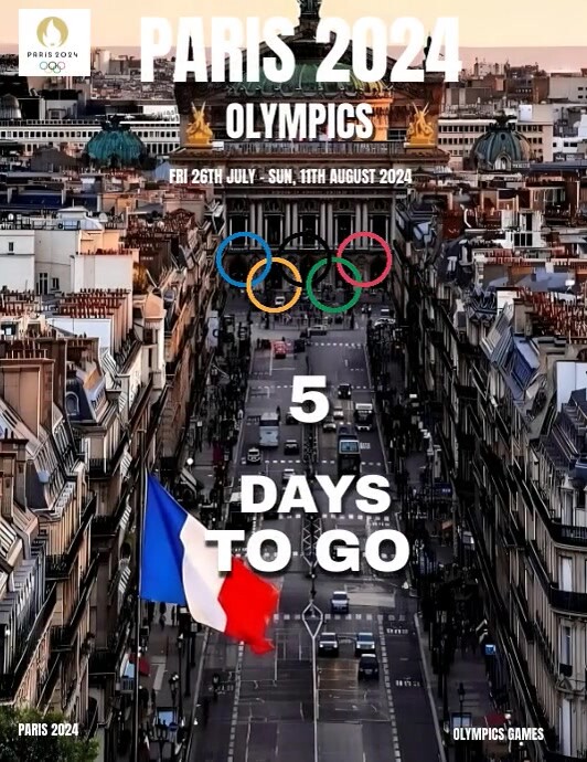 Brown Professional Paris Olympics 2024 Flyer Template | PosterMyWall