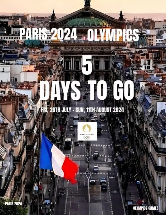 Modèle Brown Professional Paris Olympics Countdown | PosterMyWall