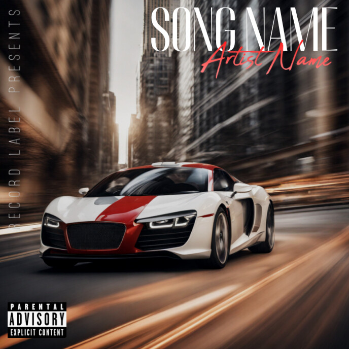 Brown Professional Race Car Album Art Template Album Cover | PosterMyWall