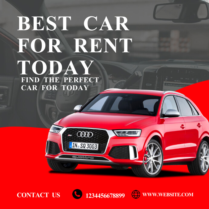 Brown Professional Red Car Inst Instagram Pos Template | PosterMyWall