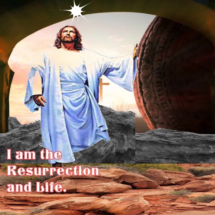 Brown Professional Risen Christ Instagram Post Template | PosterMyWall