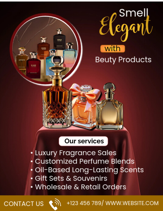 Brown Professional Signature Scents Flyer (us Letter) Template ...