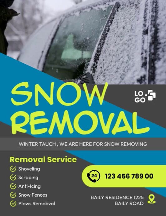 Brown Professional Snow Removal Flyer Flyer (us Letter) Template ...