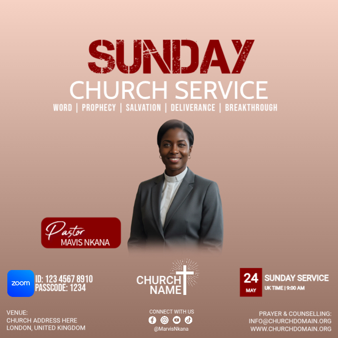 Plantilla de Sunday Church Service | PosterMyWall