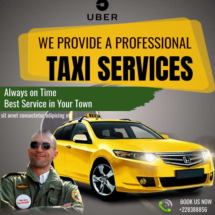 Copy of Brown Professional Taxi Instagram Post | PosterMyWall