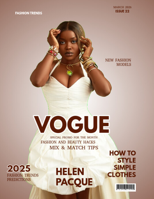 Copy of Brown Professional Vogue Magazine Cover Flyer (us Letter ...
