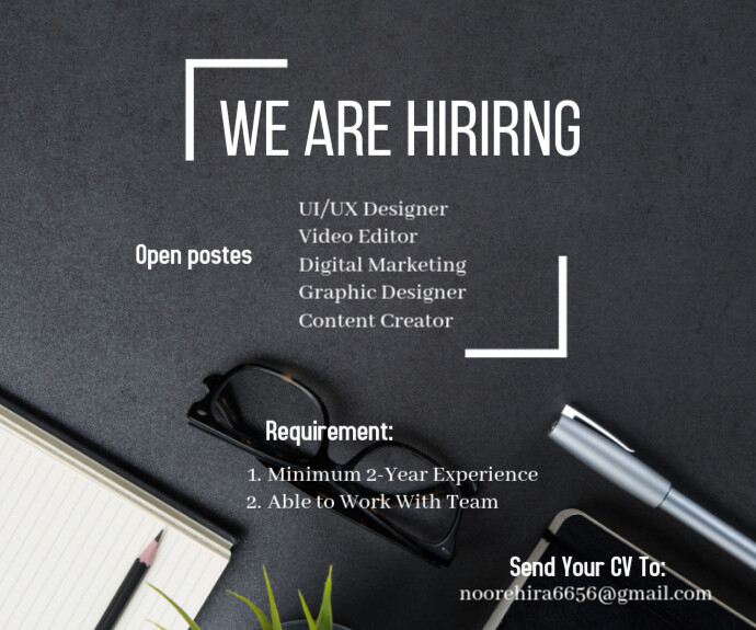 Brown Professional We Are Hiring Job Opportunities Medium Rectangle ...