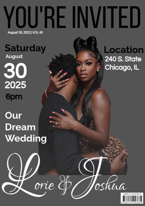 Brown Professional Wedding Magazine Style Invitation A4 Template ...