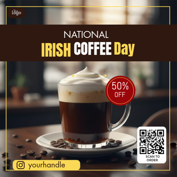 Brown Professional Winter Drink Instagram Post Template | PosterMyWall