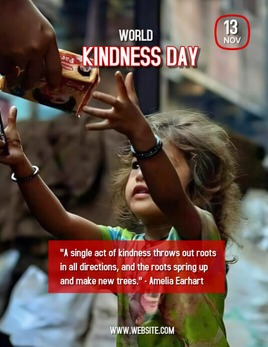 Copy of Brown Professional World Kindness Day Flyer (us Letter ...