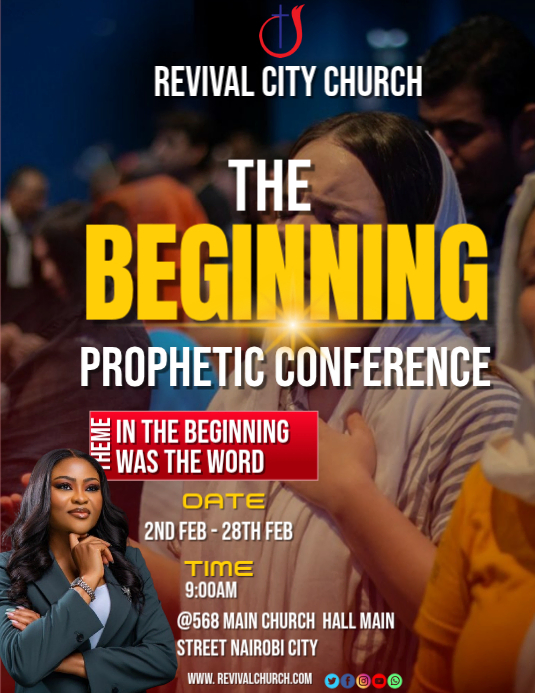 Brown Prophetic Conference Flyer Template | PosterMyWall