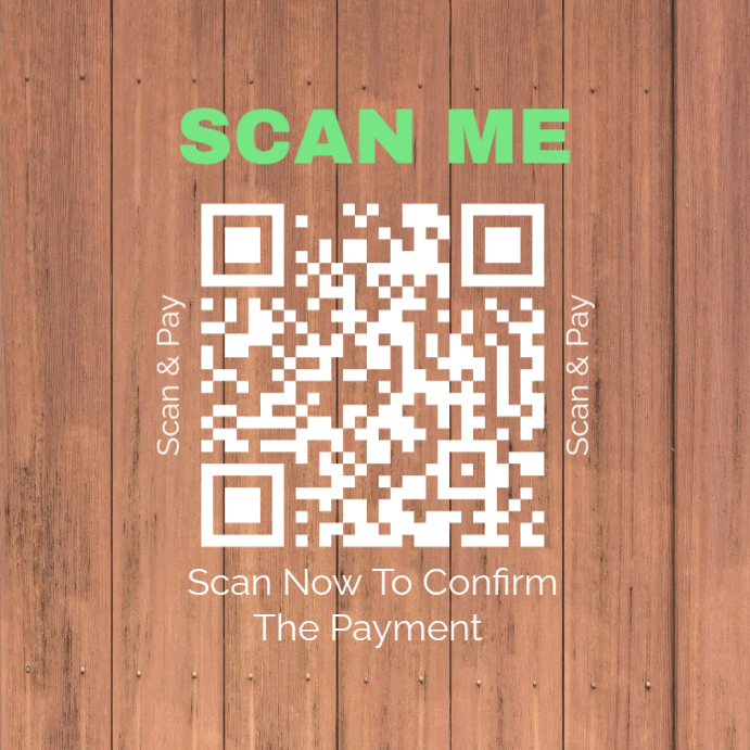 Modèle Brown QR Code Payment Instagram Post | PosterMyWall