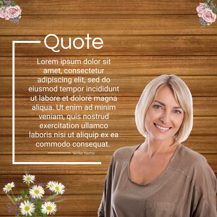 brown quote modern template | PosterMyWall