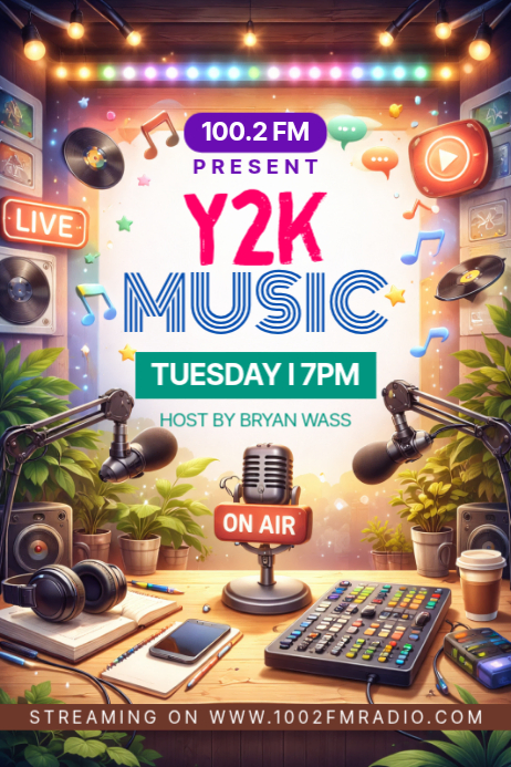 Brown Radio Show Poster Template | PosterMyWall