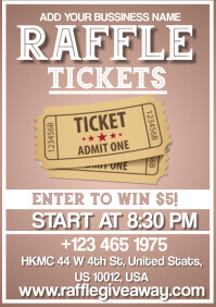 Raffle Tickets A3 Template | PosterMyWall