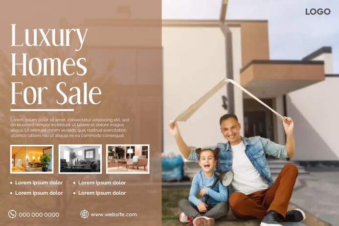 Brown Real Estate Poster Template | PosterMyWall