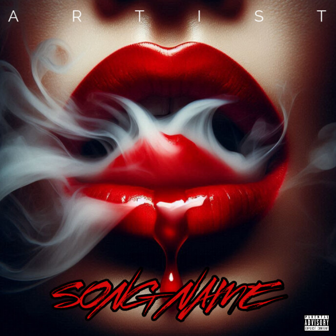 Plantilla de Brown Red Lips Song Mixtape Album Cover | PosterMyWall