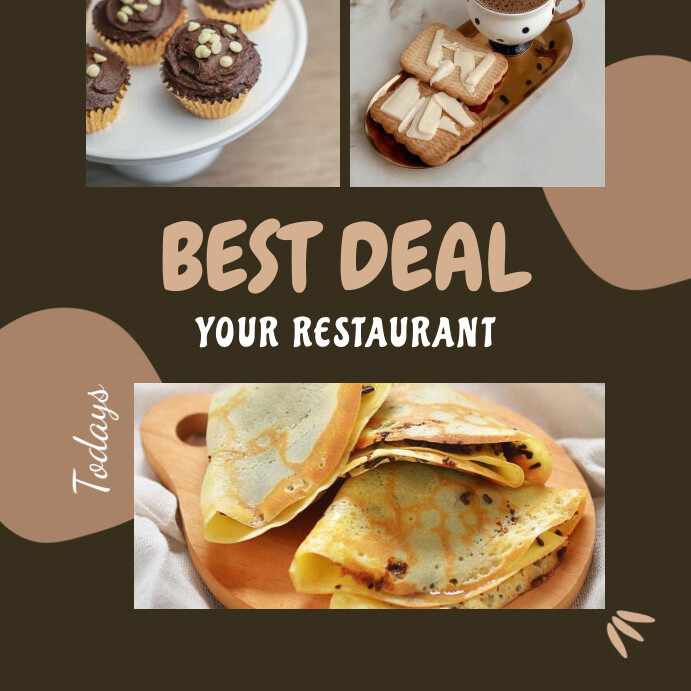 Brown Restaurant Best Deal Instagram Post Template | PosterMyWall