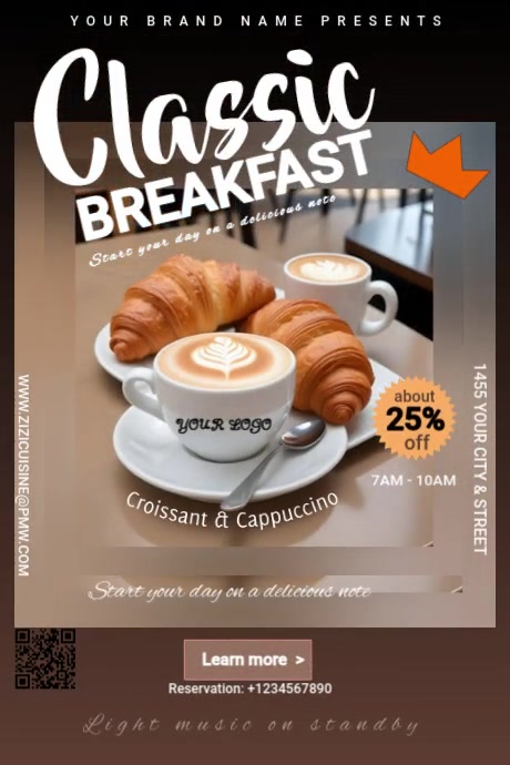 Brown Restaurant Food Poster Template | PosterMyWall