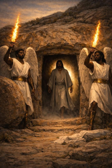 Brown Resurrection of Jesus Poster. “Resurrection of Jesus Christ ...