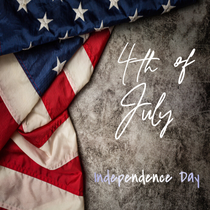 Brown Scrip Of America Independence Day Instagram Post Template ...