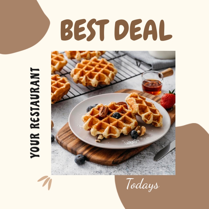Plantilla de Brown Simple Best Deal Menu Instagram Post | PosterMyWall