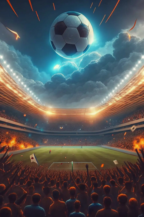 Brown Soccer ⚽ Stadium Poster Template | PosterMyWall