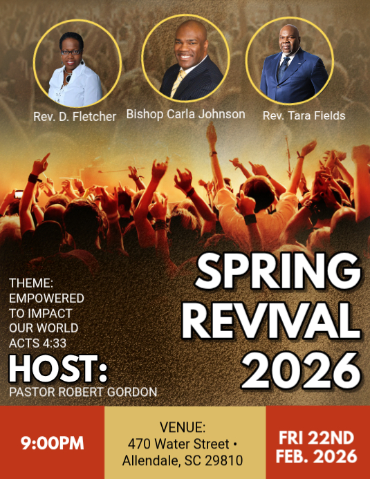 Brown Spring Revival Event Flyer Template | PosterMyWall