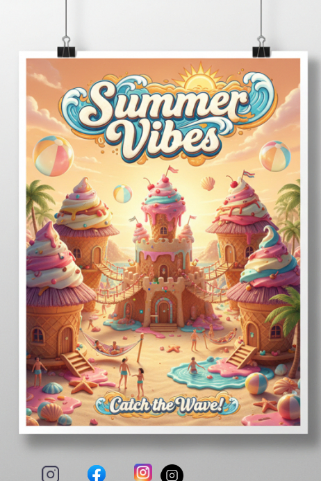 Summer Beach Party Posters Template | PosterMyWall