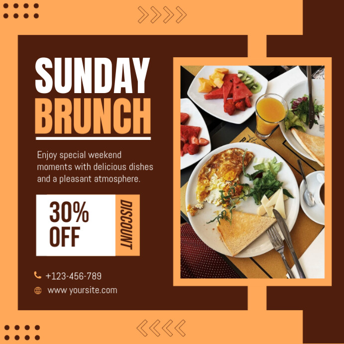 Plantilla de Brown Sunday Brunch Instagram Post | PosterMyWall