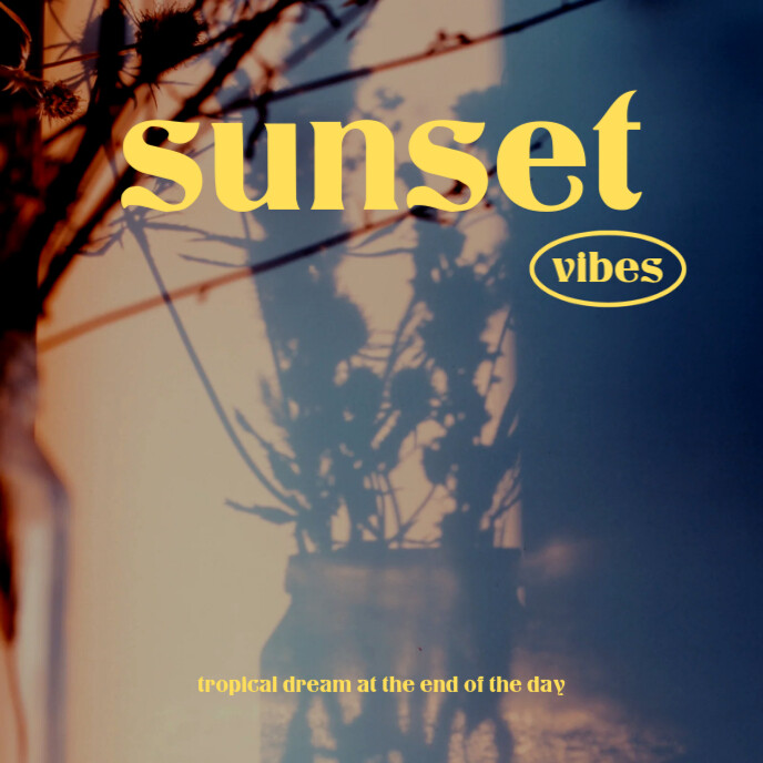 Brown Sunset Album Cover Templat | PosterMyWall