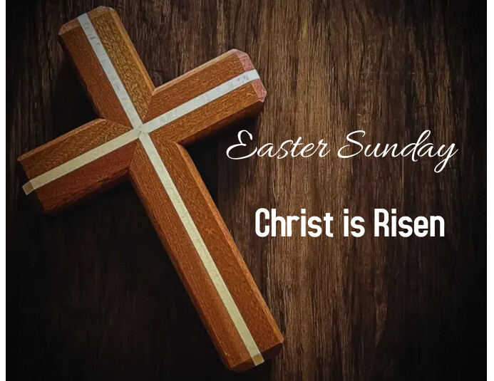 Brown Tan Minimalist Easter Sunday Template | PosterMyWall