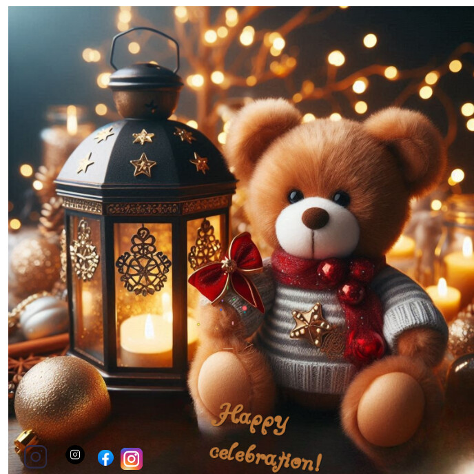 Brown Teddy Bear Flyer Template Album Cover | PosterMyWall