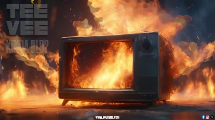 Brown Television Sales And Service Business Digital Display (16:9 ...