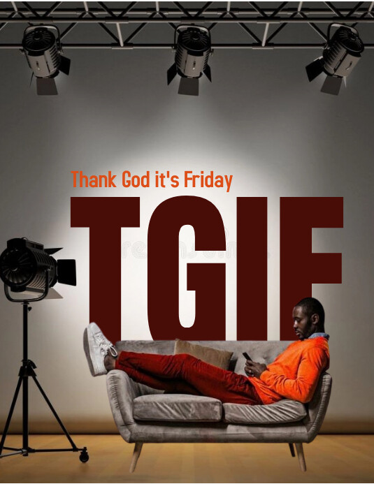 Copy of Brown Thank God It's Friday Flyer (us Letter | PosterMyWall